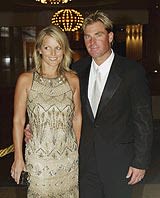 Shane and Simone Warne at the Allan Border Medal 2004 | ESPNcricinfo.com