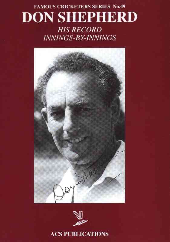 The cover of the ACSH book on Don Shepherd | ESPNcricinfo.com
