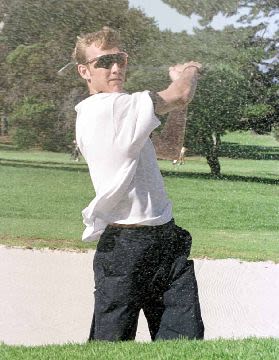 Chris Schofield chips out of a bunker | ESPNcricinfo.com