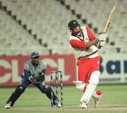 Gary Yates scoring on his way to Lancashire's win over Western Province ...