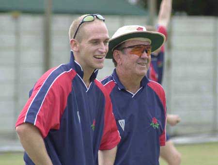 John Crawley and Bobby Simpson before the game v Boland | ESPNcricinfo.com