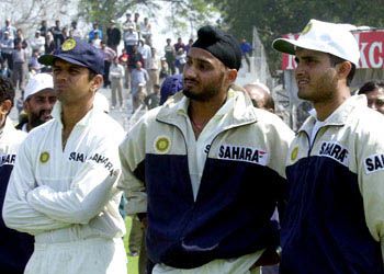 Indian players during the presentation ceremony | ESPNcricinfo.com