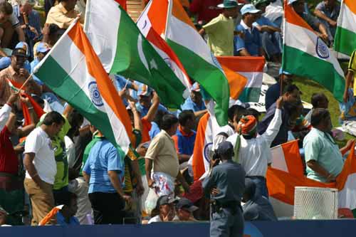 The Indian fans showing their delight | ESPNcricinfo.com