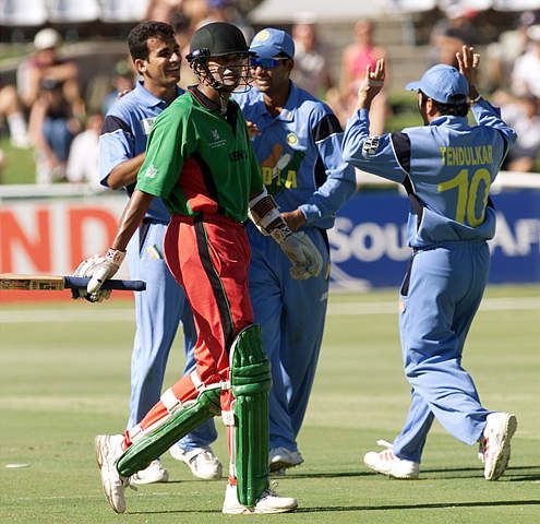 Ravindu Shah is run-out and disappointed after Kennedy Otieno sent him ...