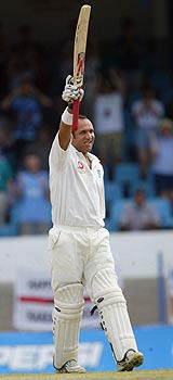 Job done: Mark Butcher has just hit the winning runs | ESPNcricinfo.com