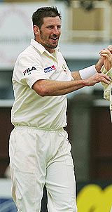 Michael Kasprowicz celebrates | ESPNcricinfo.com