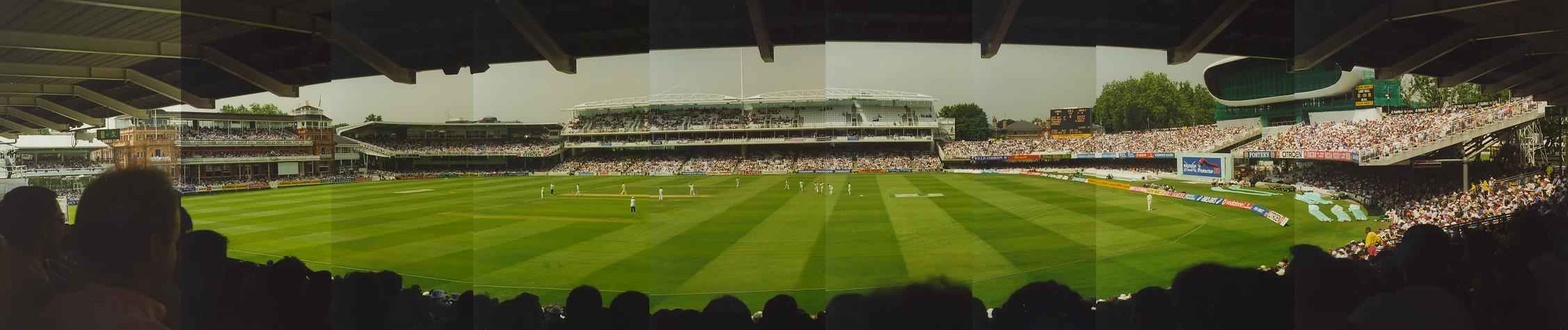 180 degree view of Lord's from the Mound Stand (montage, large ...