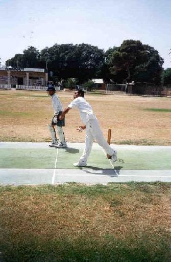 More action during an inter-club match at the Marsa. | ESPNcricinfo.com