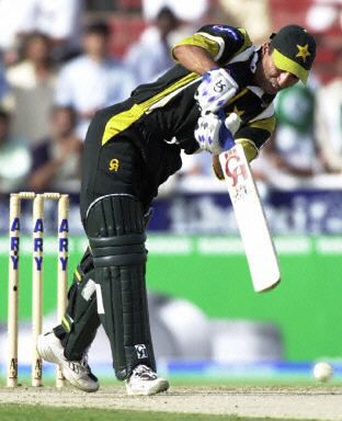 Saeed Anwar drives to the leg side for a boundary | ESPNcricinfo.com