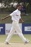Manjural Islam of Bangladesh in the inaugural Bangladesh Test match ...