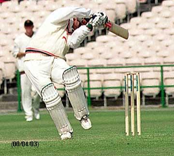 Trevor Ward miss hits and is caught | ESPNcricinfo.com