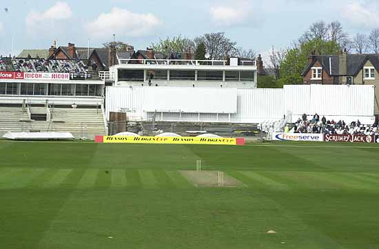 A view of the Kirkstall Lane end of the Headingley Ground , Leeds ...