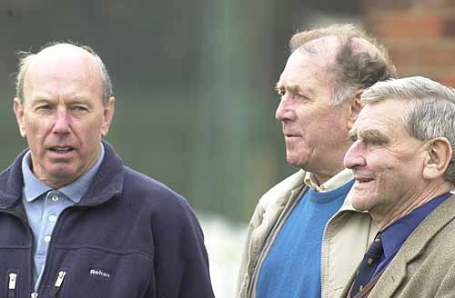 Three ex Derbyshire Captains, left to right, Ian Buxton, Derek Morgan ...