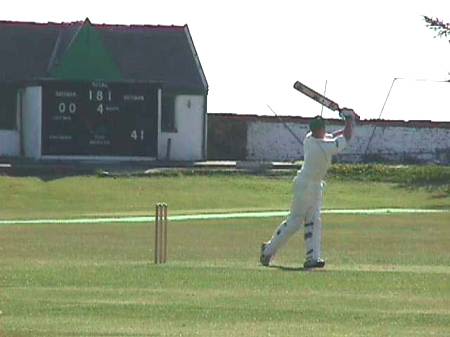 Read's Warren Eastham clips Earby's Andrew Rushton off his legs ...