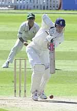Nick Knight (left handed bat ) driving his way to a half century ...