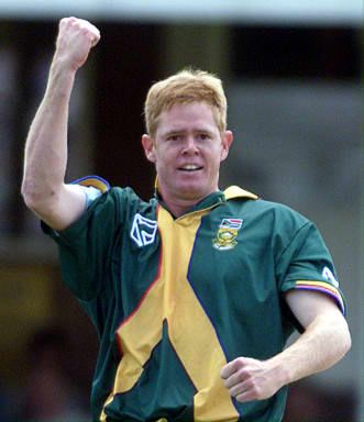 Shaun Pollock celebrates, Australia v South Africa, World Cup Super ...