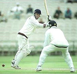 Gary Keedy flicks the ball of his pads and beats the close in fielder ...