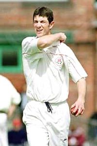 A contented Smethurst walking back to the top of his mark ...