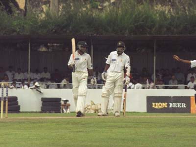 Saeed Anwar celebrates his fifty | ESPNcricinfo.com