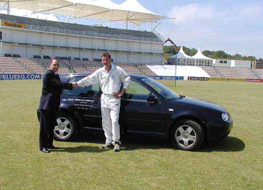 Giles White - sponsored car | ESPNcricinfo.com