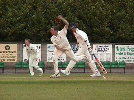 Colne's Nick Moulding in action | ESPNcricinfo.com