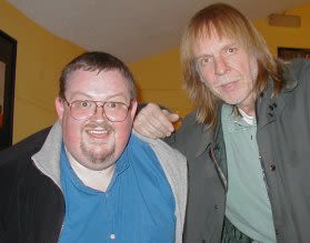 Glamorgan fan Marc Harry , left , with Rock Star Rick Wakeman ...
