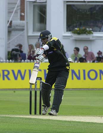 Saleem plays to the off in his half century | ESPNcricinfo.com