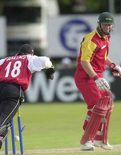 Vince Wells is bowled by Robert Croft for 16 | ESPNcricinfo.com