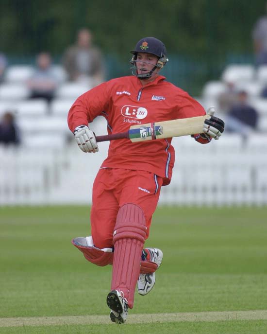 Ryan Driver seen on a rare outing for Lancs in the 2002 season ...