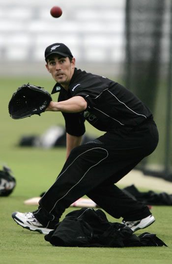 Matthew Sinclair in action during the nets session ahead of the 2nd ...