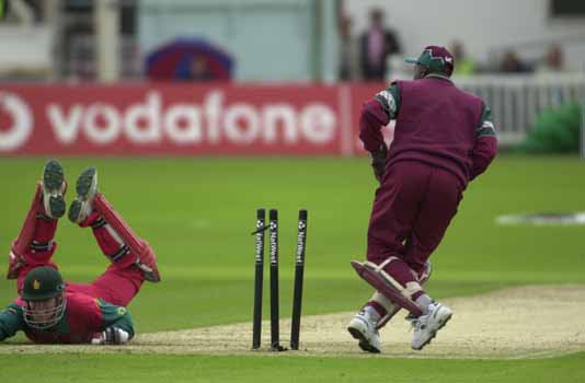 Neil Johnson is run out for 51 by Windies keeper Jacobs | ESPNcricinfo.com
