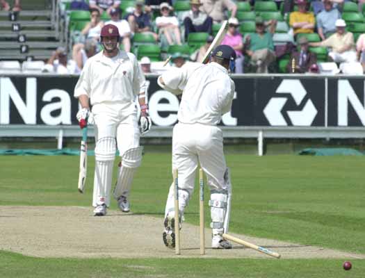 Peter Bowler is out bowled by Simon Brown for 107 | ESPNcricinfo.com