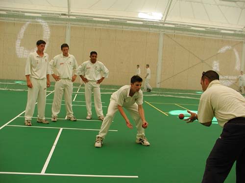 Mark Garaway takes training in new indoor school. | ESPNcricinfo.com