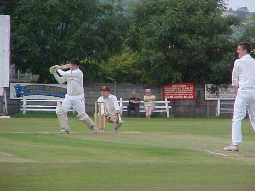 That played so low at times that Rishton had to pull the ball off his ...