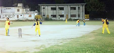 Multan player about to drive | ESPNcricinfo.com