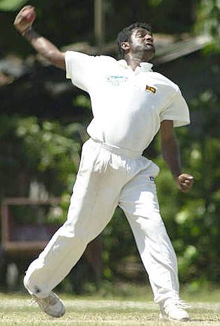Murali in action on the Third day of the Test | ESPNcricinfo.com
