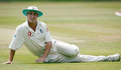 Debutant Simon Jones, who impressed with both bat and ball, takes a ...