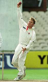 Gary Yates in his delivery stride, Lancashire v Yorkshire, Day 2 of ...