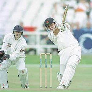 Warren Hegg drives the ball savagely through the covers | ESPNcricinfo.com