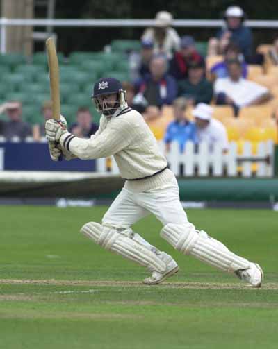 Jack Russell quick off the mark as he gains 2 runs for Gloucestershire ...