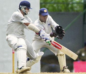 Ganguly plays a fierce cut on the way to a crucial 98 not out | ESPNcricinfo.com