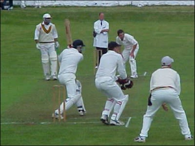 Chris Riley drives | ESPNcricinfo.com