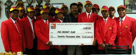 PNG National Team receive sponsorship cheque | ESPNcricinfo.com