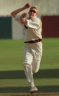 Chris Schofield in bowling action, County Championship, Lancashire v ...