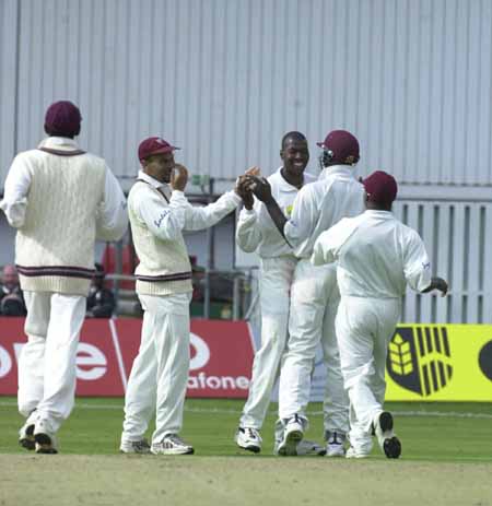 Griffith celebrates after the run out of White | ESPNcricinfo.com