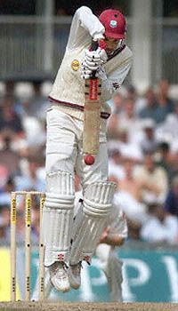 Adams play a defensive shot off the back foot | ESPNcricinfo.com