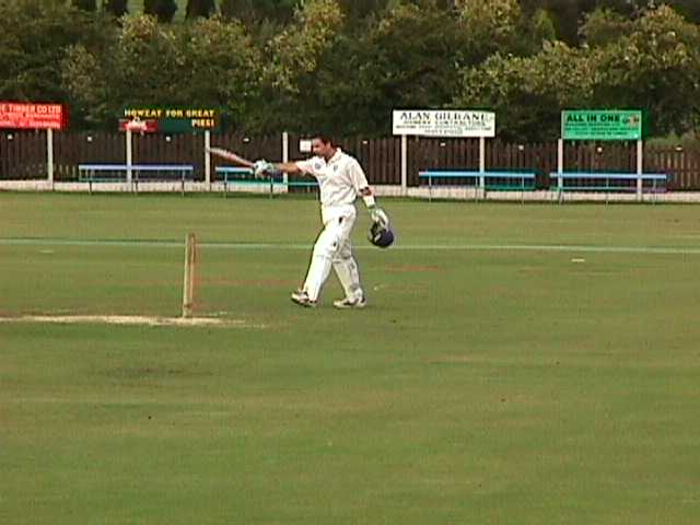 Bradley Hodge celebrates his fourth century of the season ...