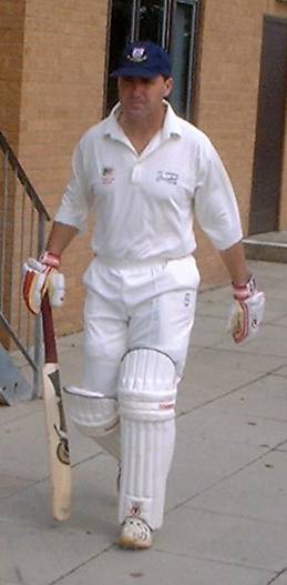 Dave Callaghan, seen going out to bat in his final innings of the ...