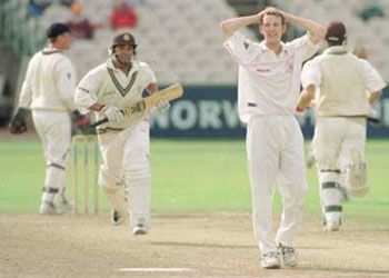 Chris Schofield goes close to getting out Gary Butcher | ESPNcricinfo.com