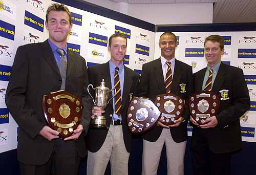 The main award winners at the 2001 Durham CCC Player of the Year Dinner ...